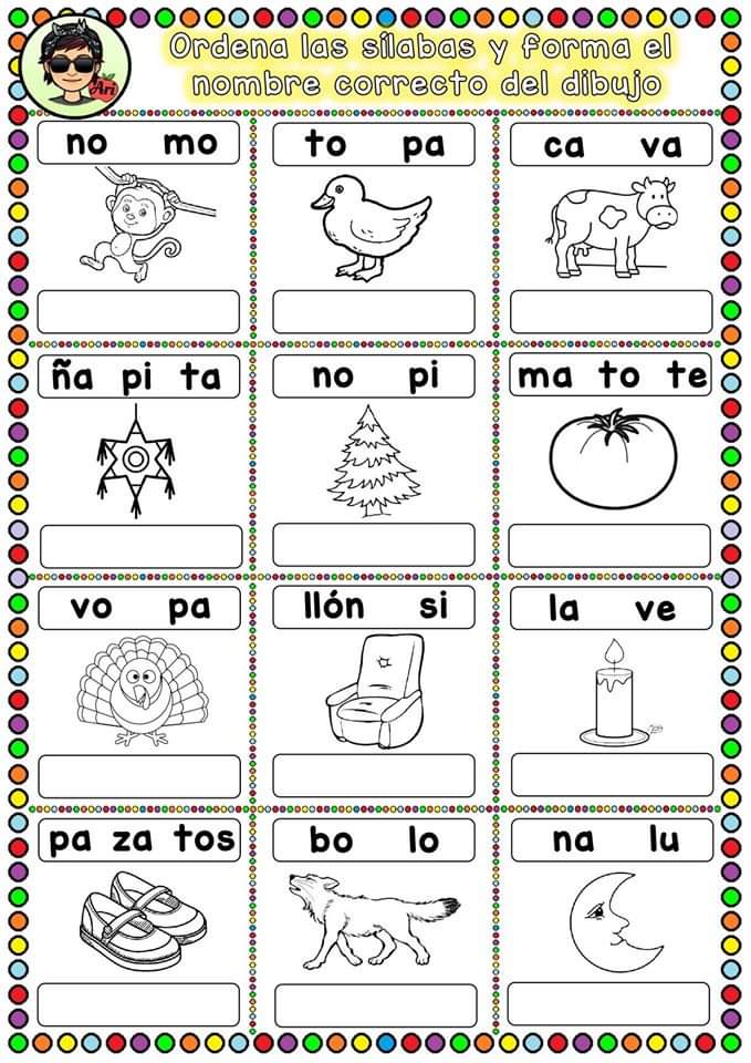 Hojas De Trabajo Para Construir Palabras